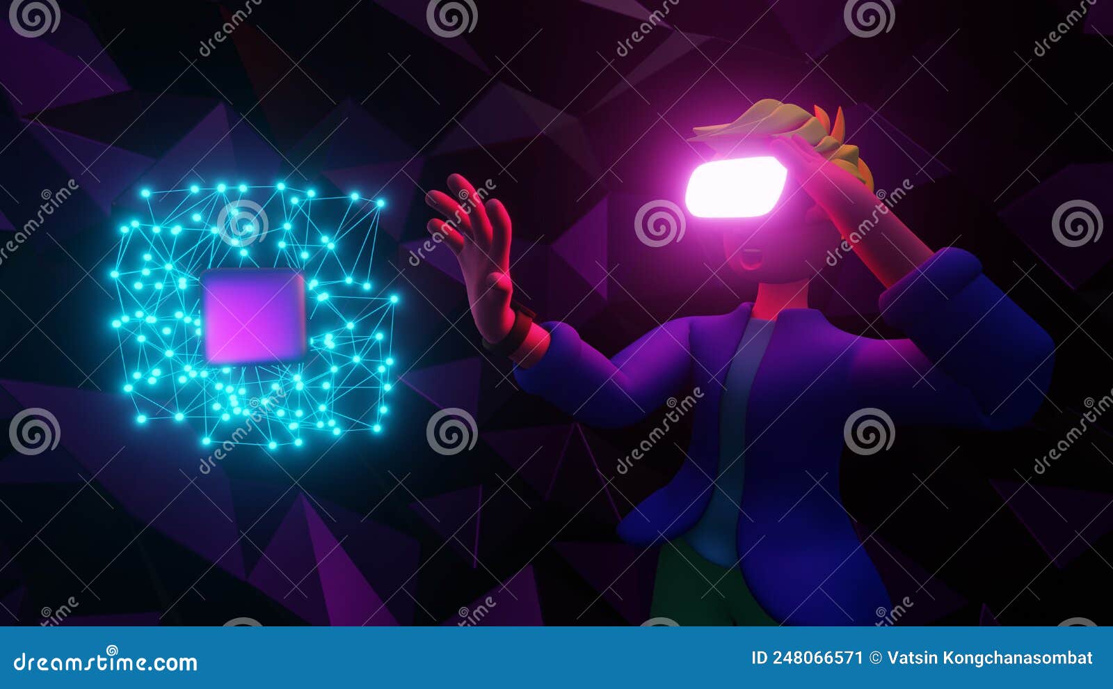 Metaverse Technology Future Concept, Cyber Virtual Reality Simulation ...