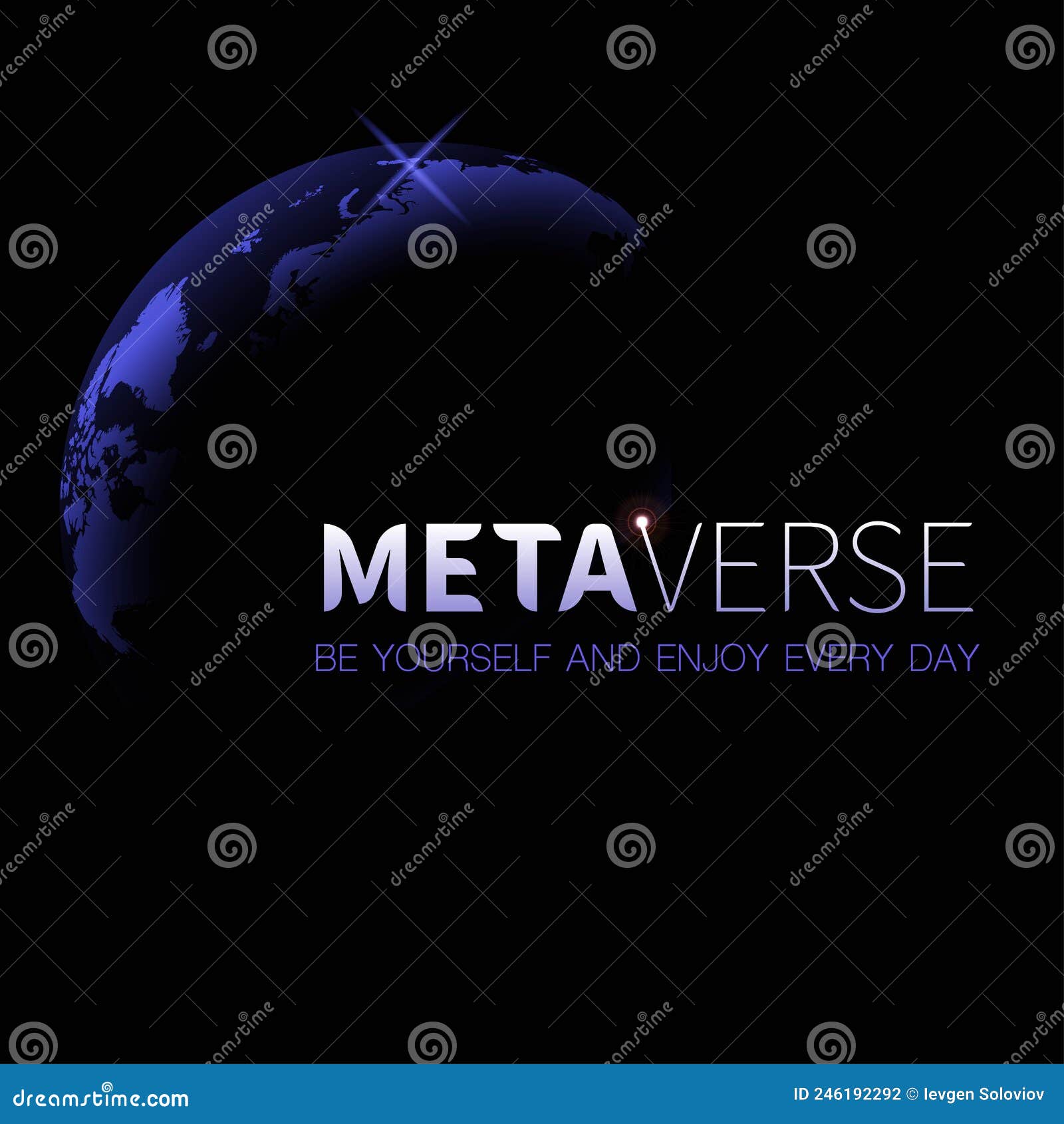 Metaverse Text Space Background Stock Vector - Illustration of network ...