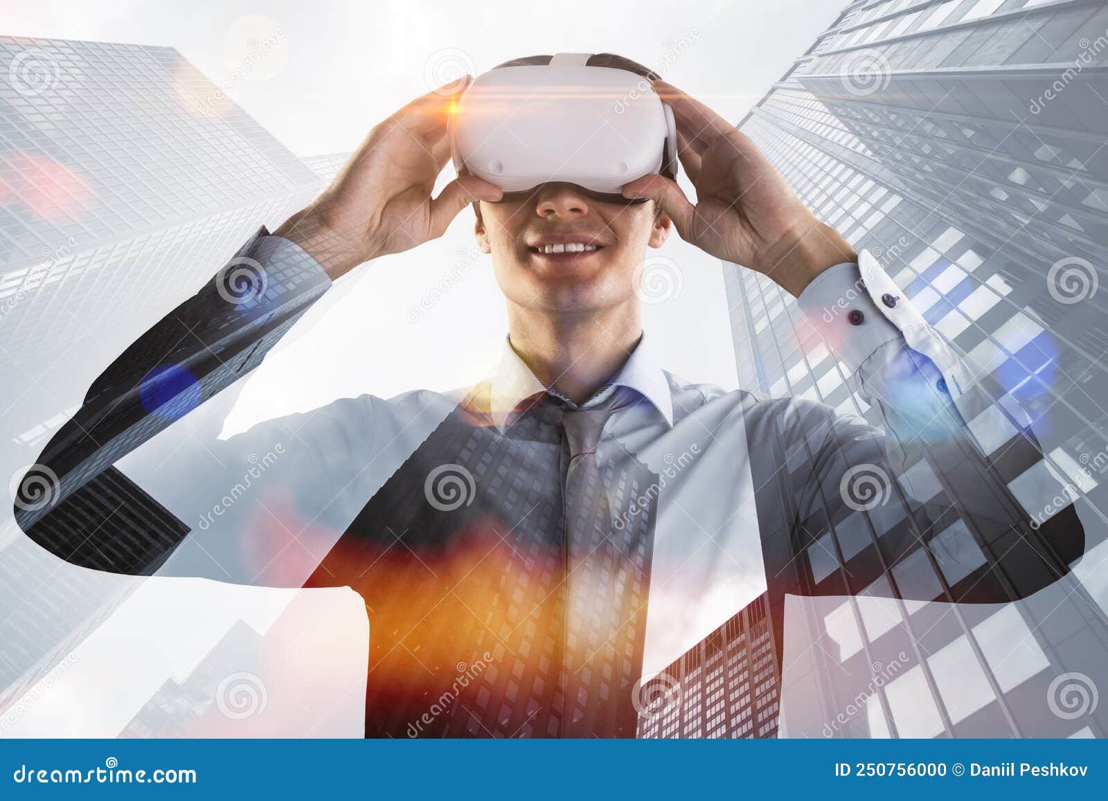 Metaverse and Virtual Reality Network Concept with Handsome Man Using ...