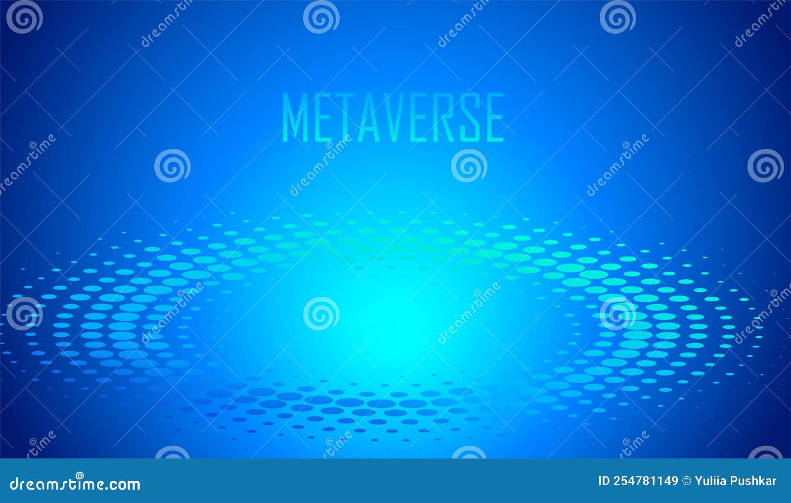 Metaverse Virtual Reality Technology. Digital World Map. Abstract Blue ...