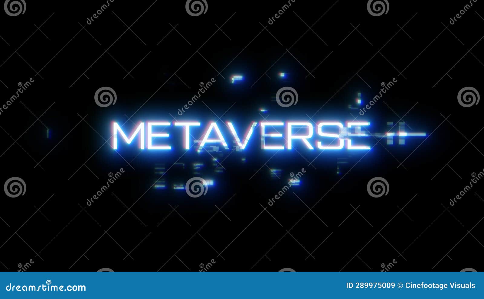 Metaverse Word Overlay with Digital Glitch Stock Video - Video of ...