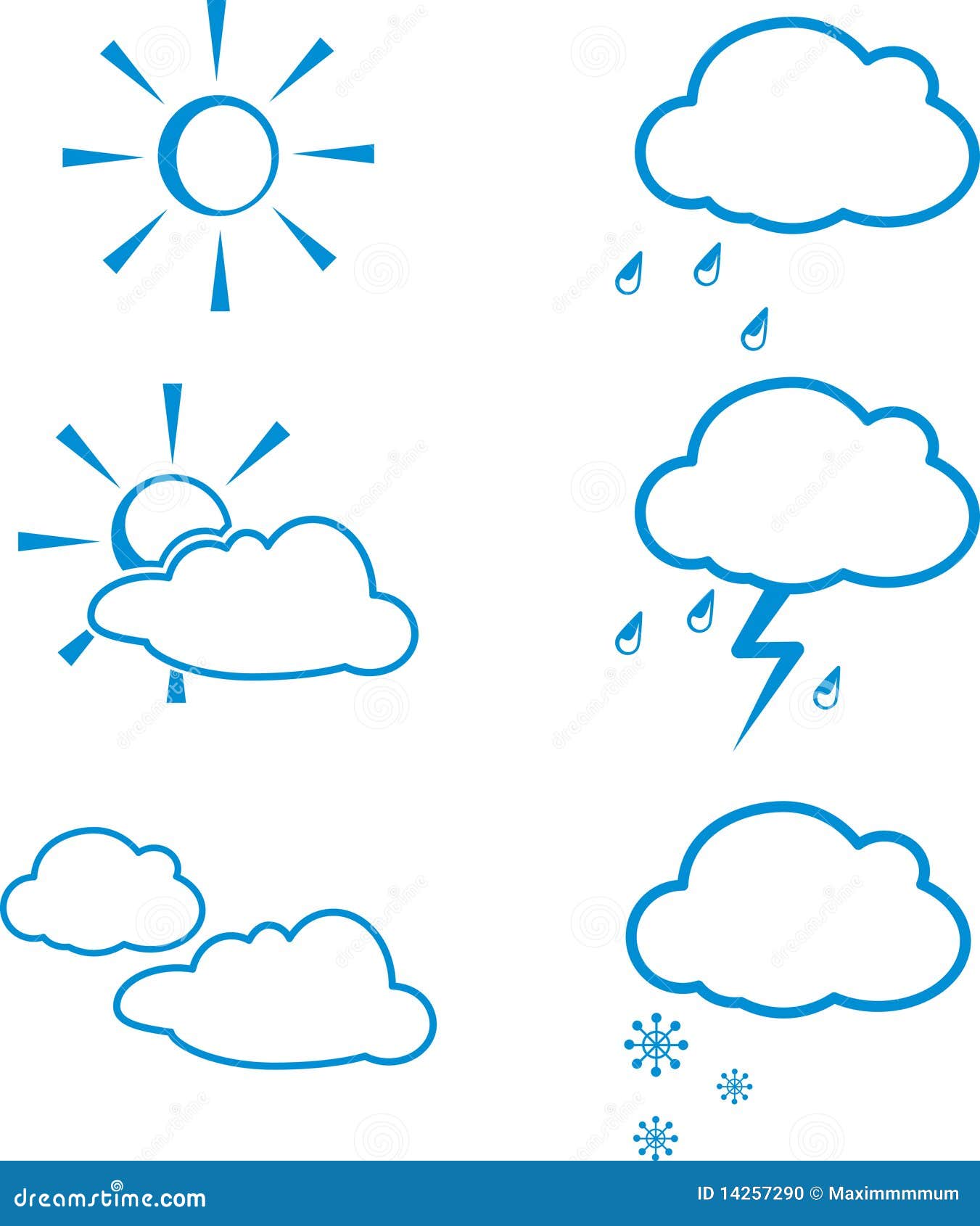 Meteorologic Symbols Cartoon Vector | CartoonDealer.com #1864717