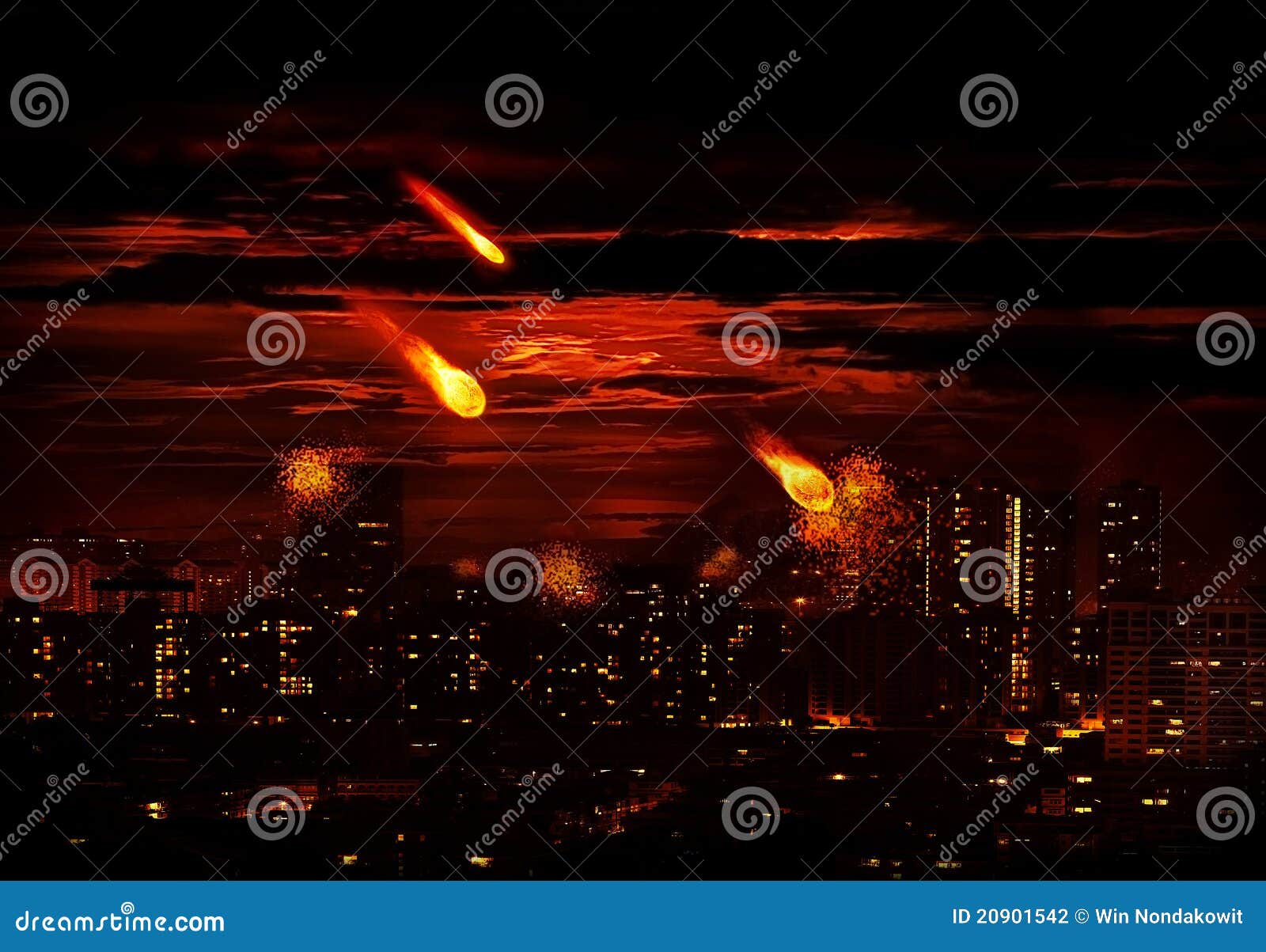 Meteor stock photo. Image of destroying, doom, comet - 20901542