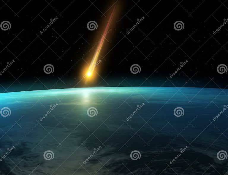 Meteor stock image. Image of space, destroying, planet - 895237