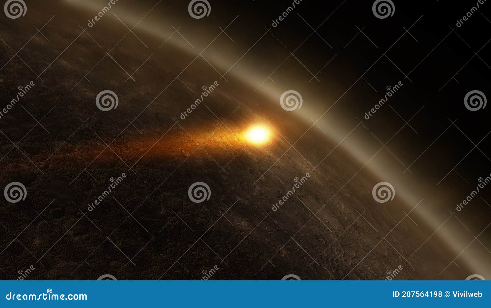 Meteor Falling into the Atmosphere Stock Photo - Image of danger, space ...