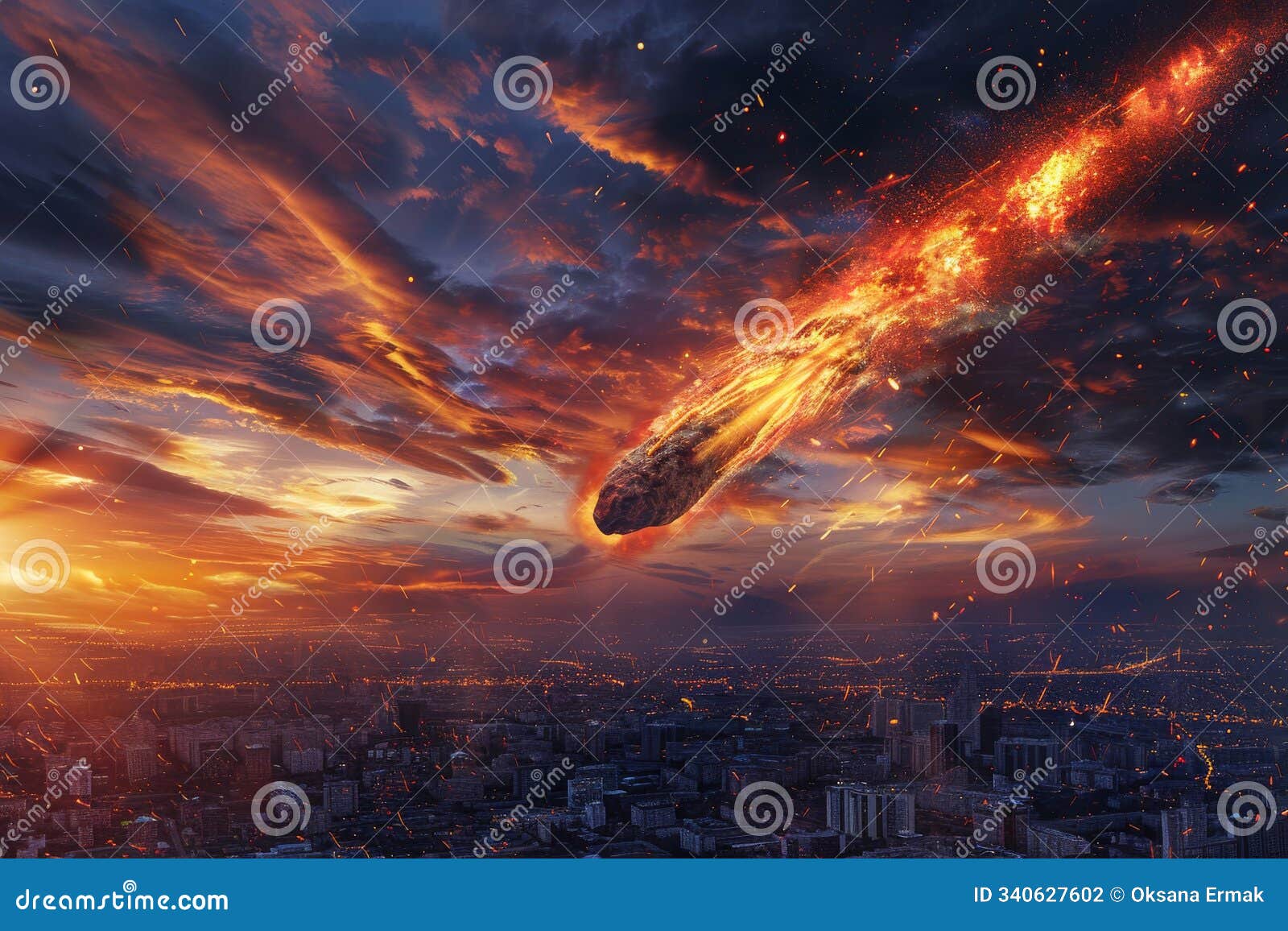 Meteor Falling Star Shape On Night Starry Sky,universe Space,science ...