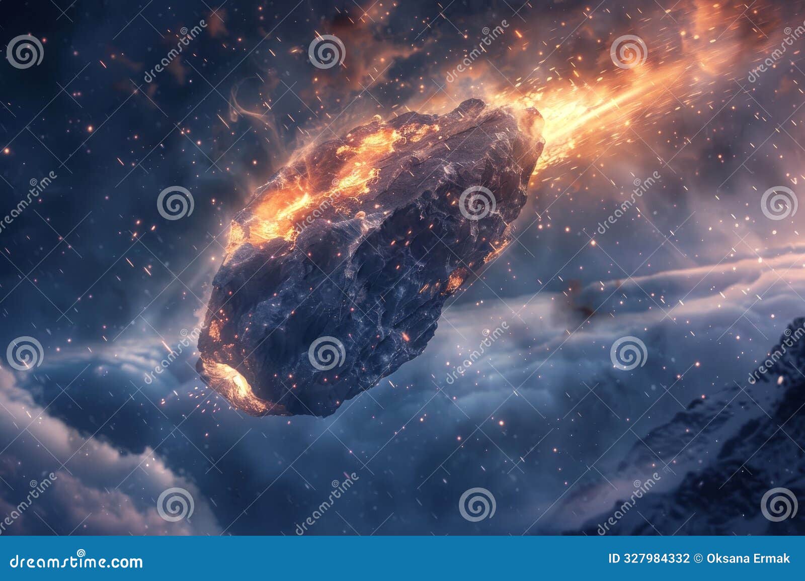 Meteor Falling Stars Background Royalty-Free Illustration ...