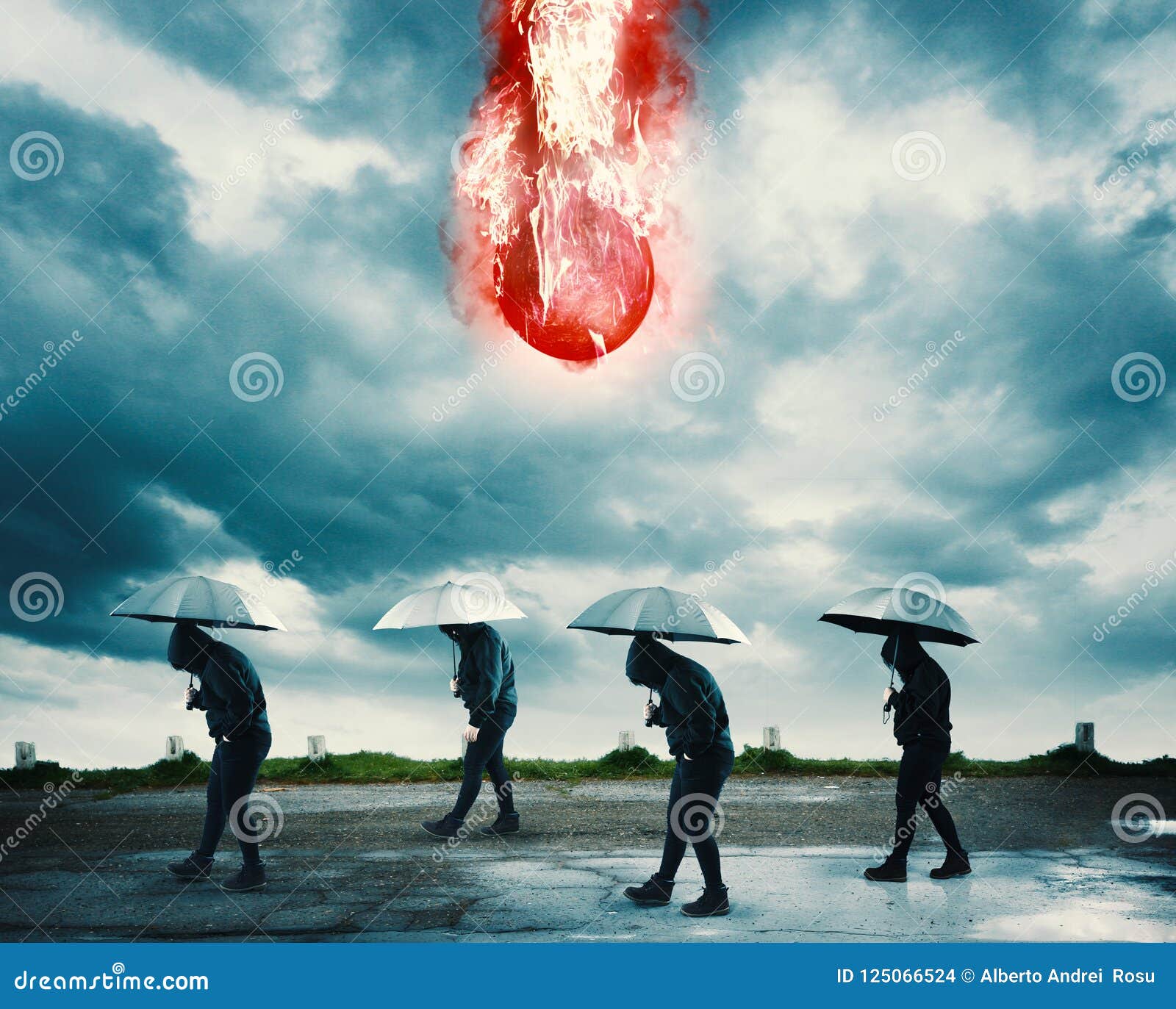 Meteor falling down stock photo. Image of attention - 125066524