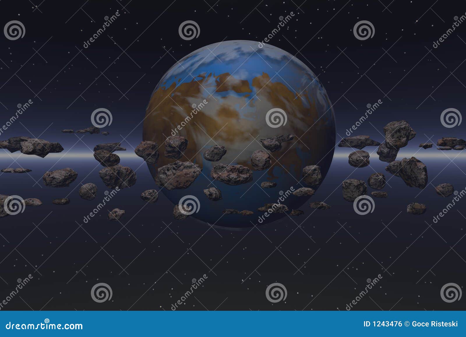 Meteor field stock illustration. Illustration of universe - 1243476