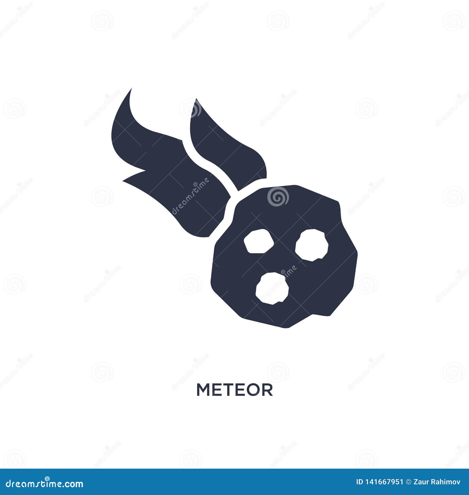 Meteor Icon on White Background. Simple Element Illustration from Stone ...