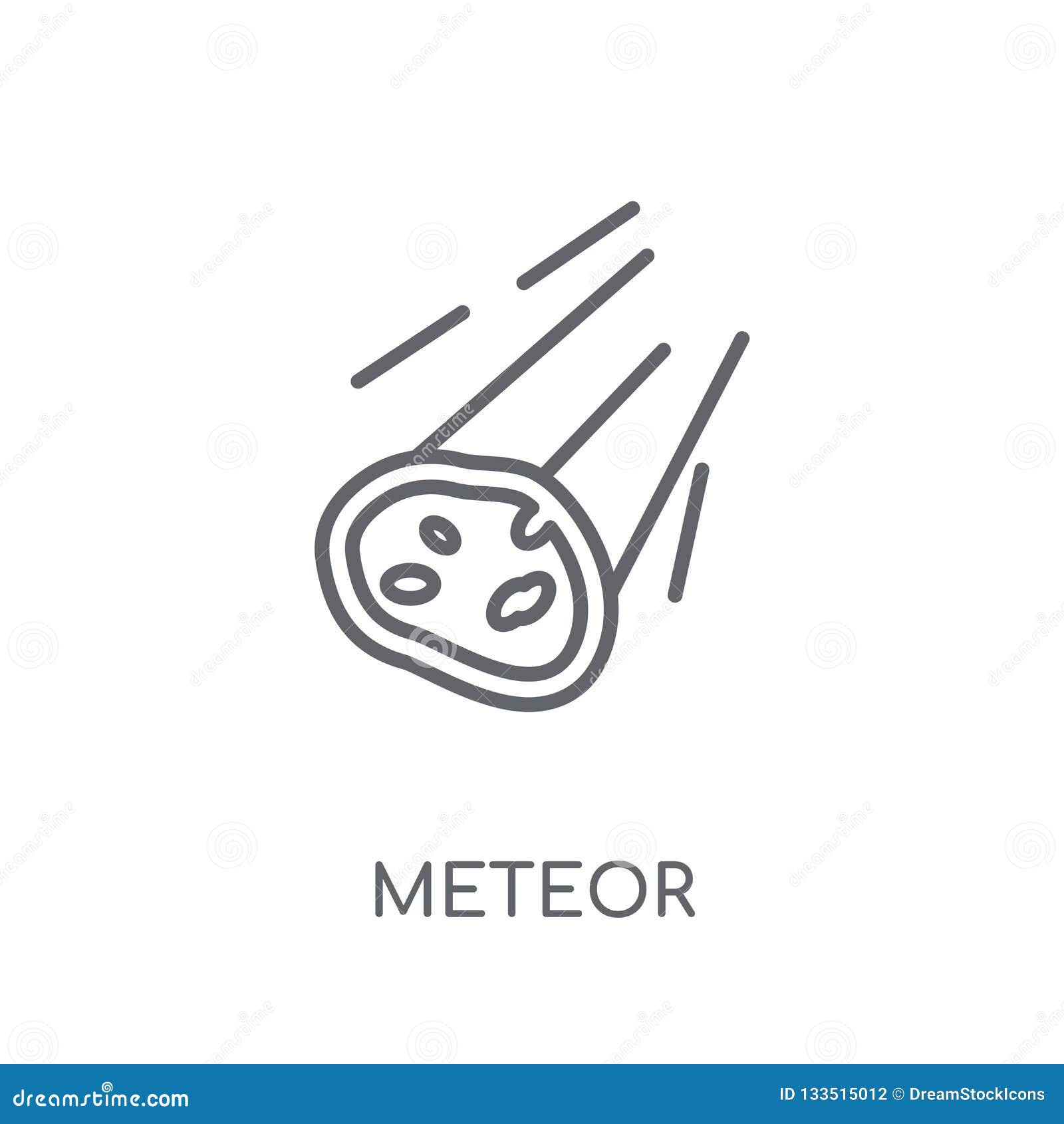 Meteor Linear Icon. Modern Outline Meteor Logo Concept on White Stock ...