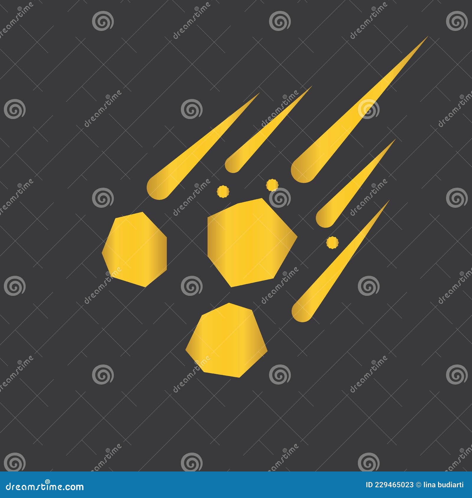 Meteor logo stock vector. Illustration of meteor, explosion - 229465023