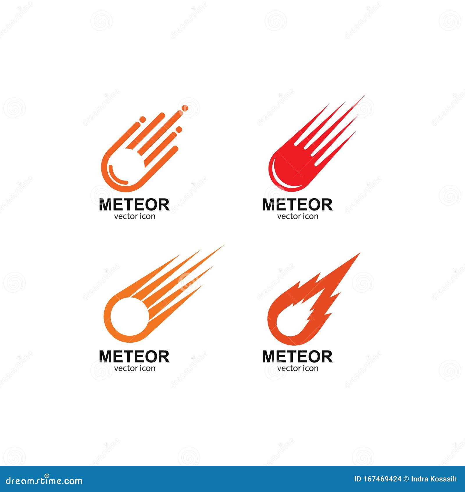 Meteor Logo Vector Template Stock Vector - Illustration of energy, fast ...