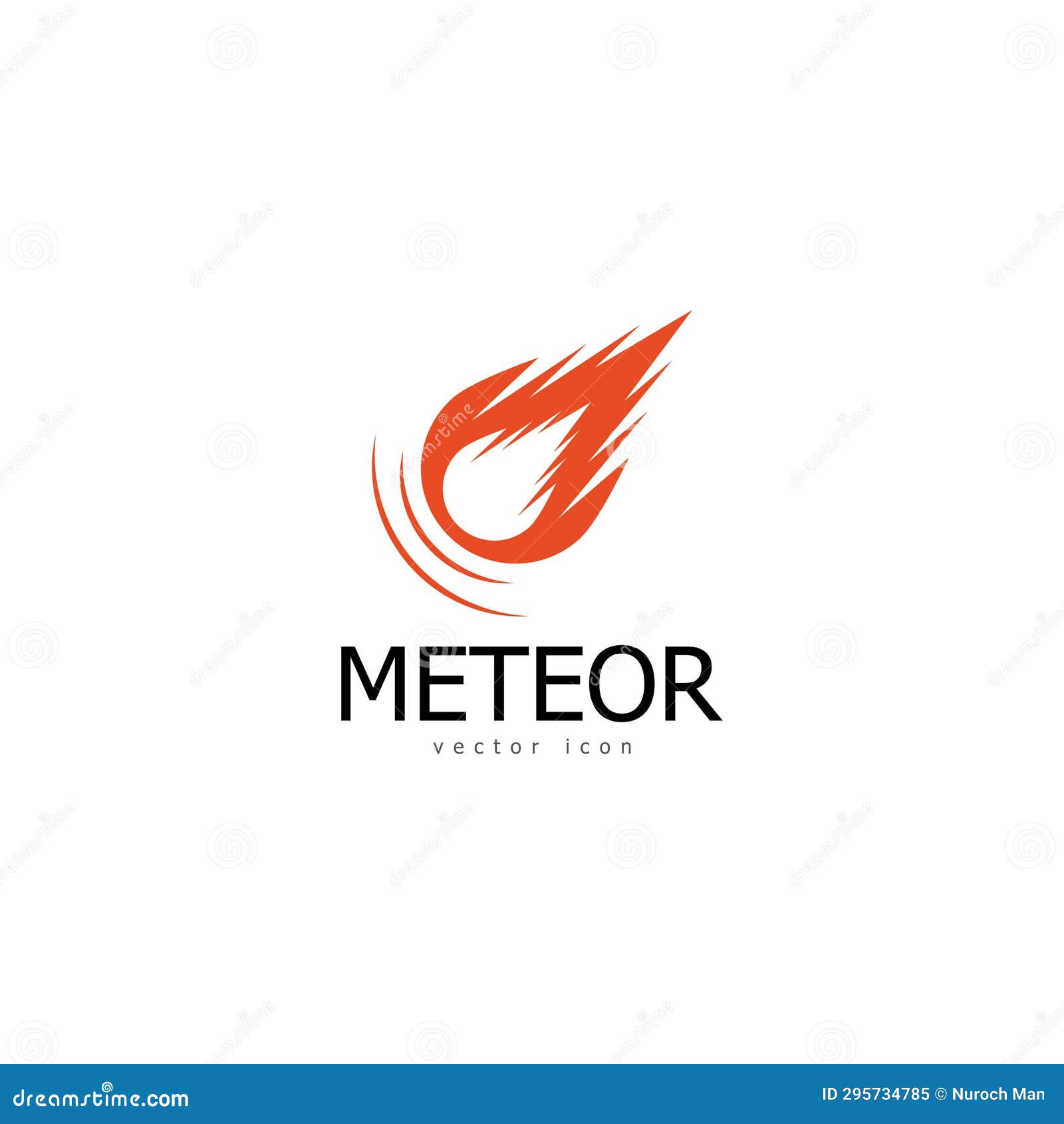 Meteor Logo Vector Template Design Stock Illustration - Illustration of ...