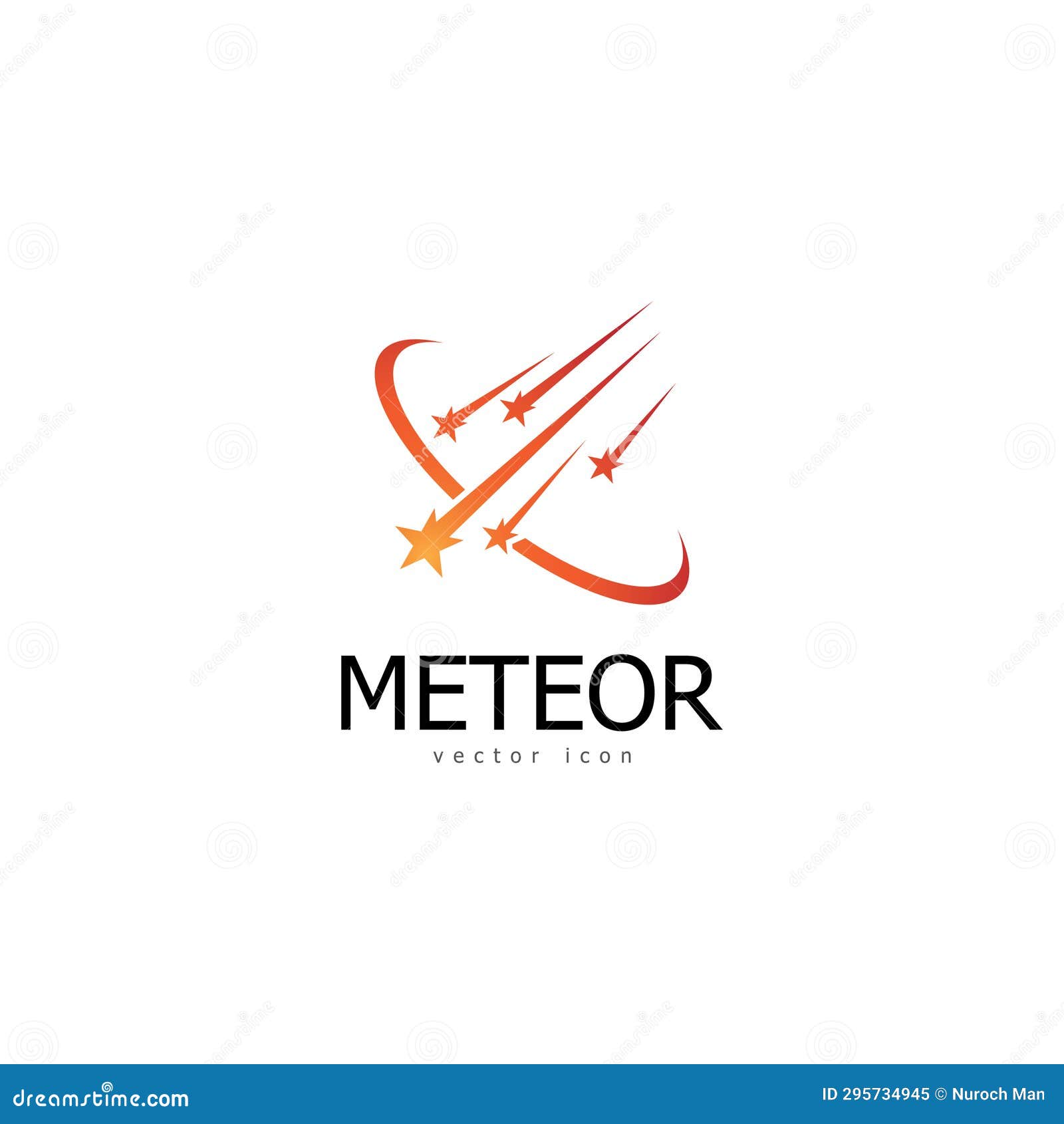 Meteor Logo Vector Template Design Stock Vector - Illustration of comet ...