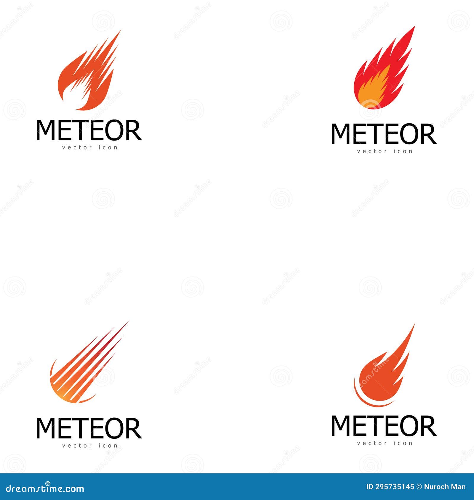 Meteor Logo Vector Template Design Stock Illustration - Illustration of ...