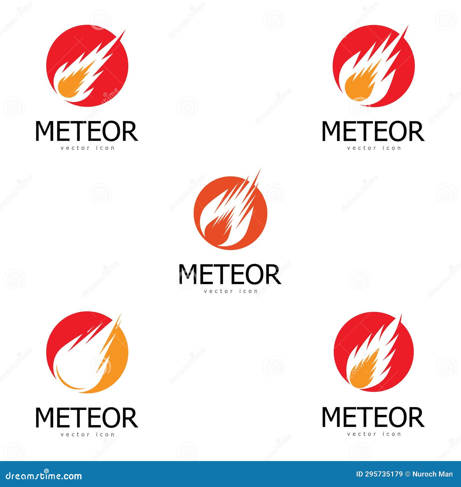 Meteor Logo Vector Template Design Stock Vector - Illustration of comet ...