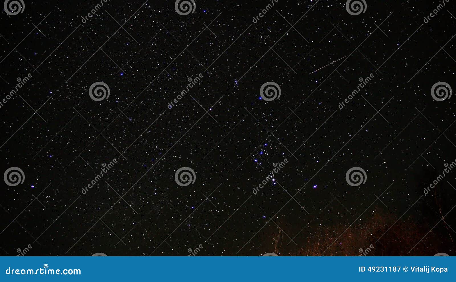 Orion Constellation Stars in Night Sky Stock Image - Image of saiph ...
