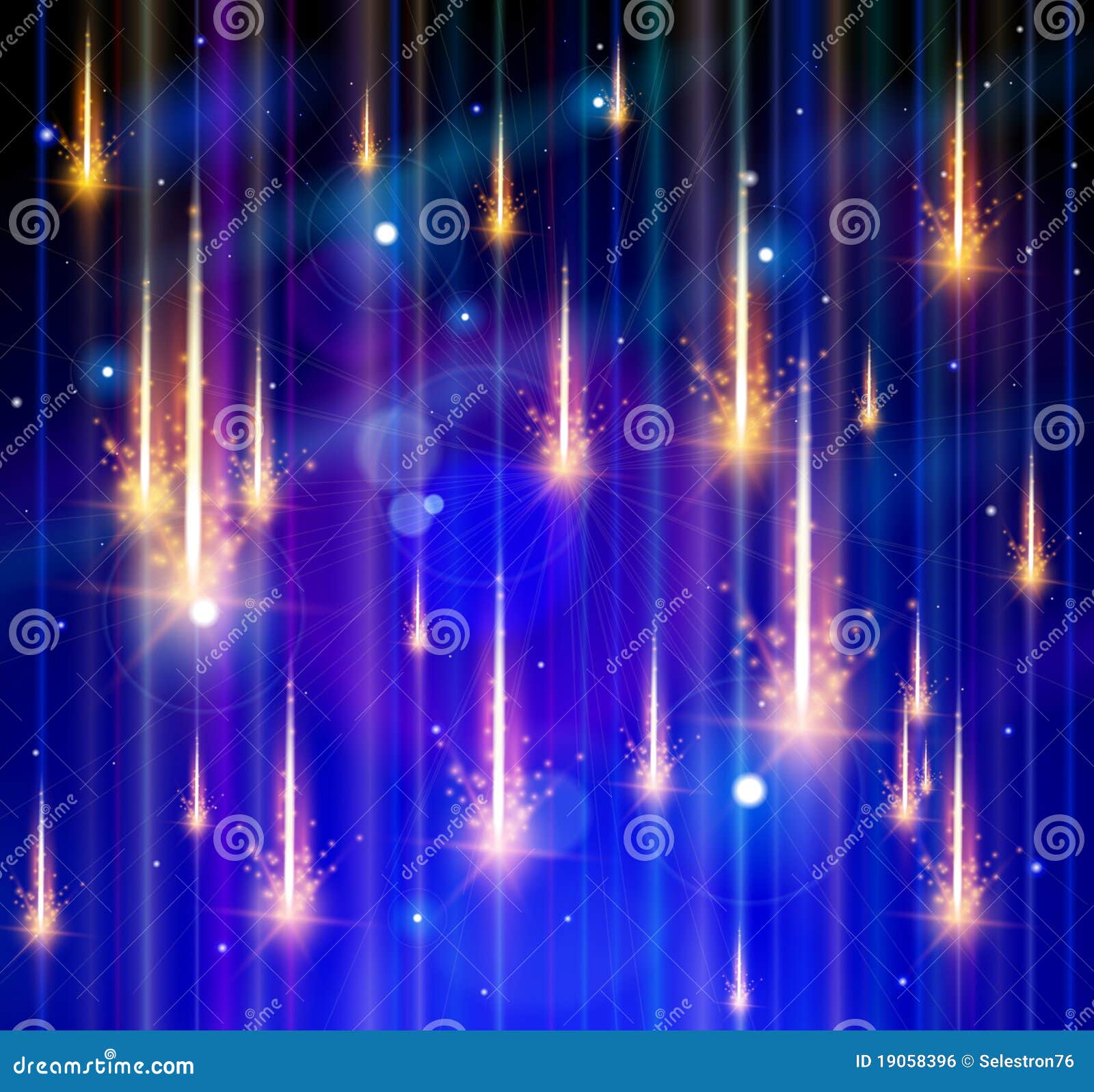 Meteor Rain, Space & Stars Stock Vector - Illustration of field ...