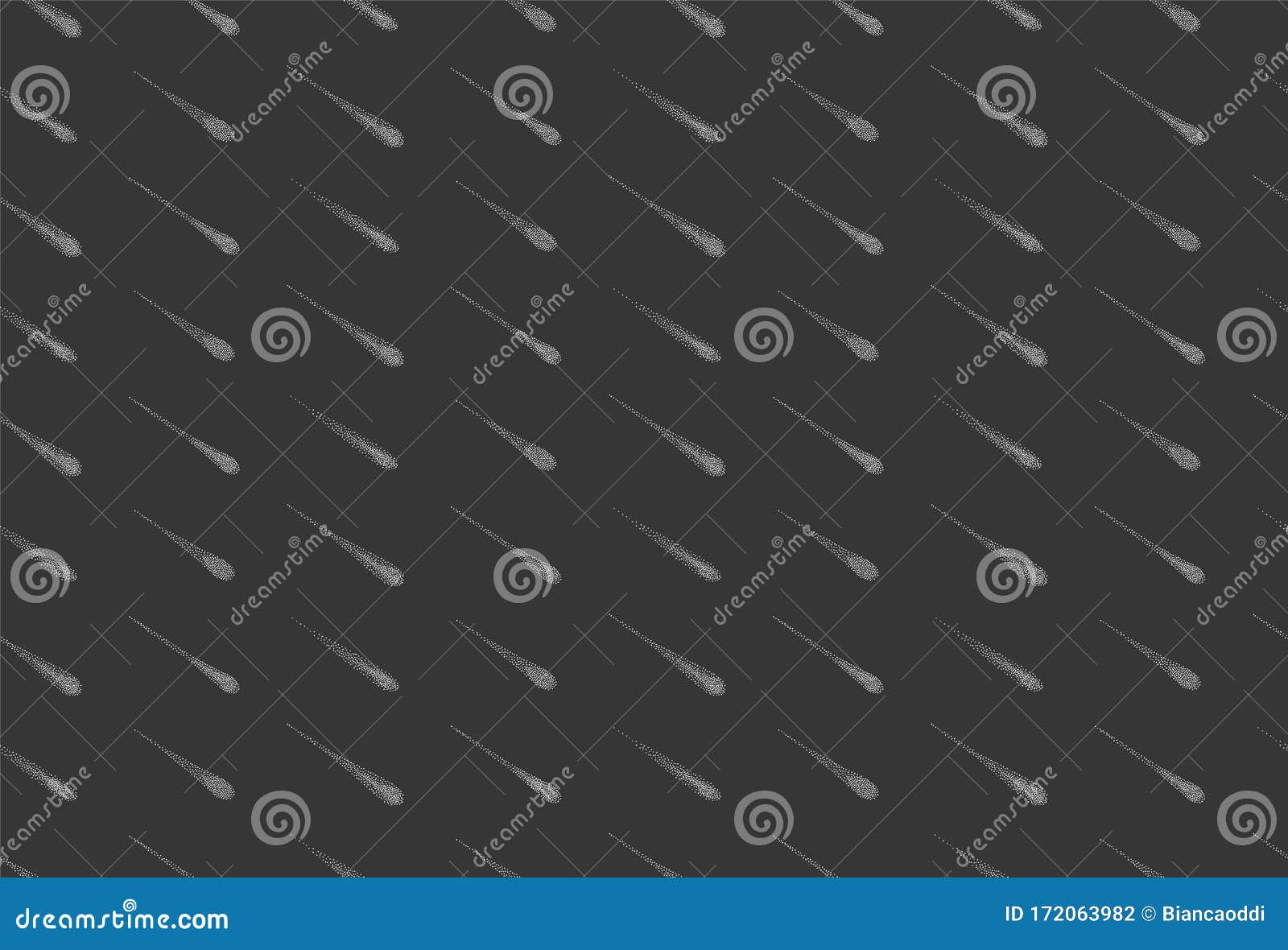 Meteor Shower Seamless Background, Hand Drawn Cosmic Rain Pattern in ...
