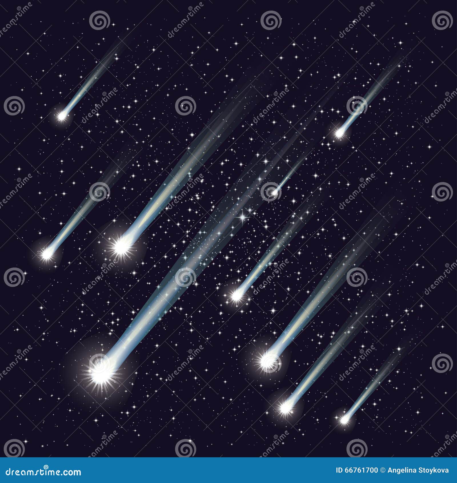 Meteor Shower Background Vector Illustration | CartoonDealer.com #70050384