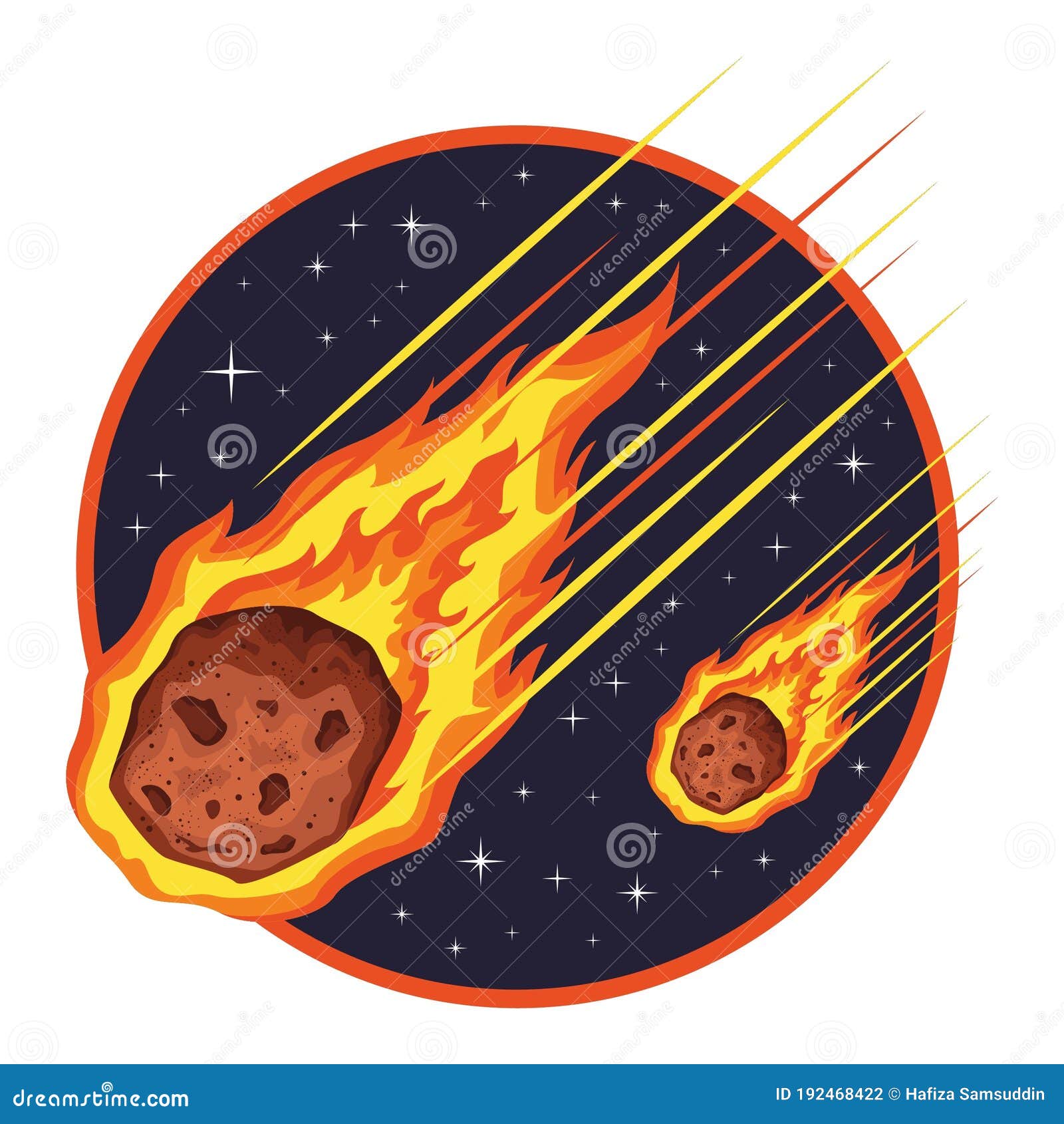 Meteor Shower. Vector Illustration Decorative Design Stock Vector ...