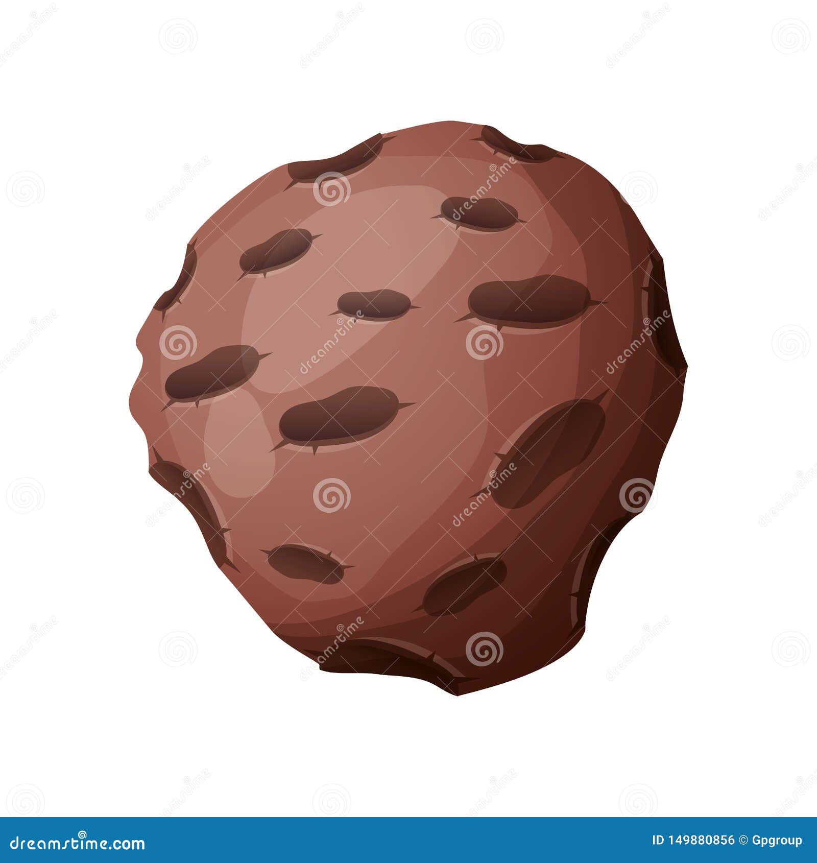 Meteor of the Solar System in White Background Stock Vector ...