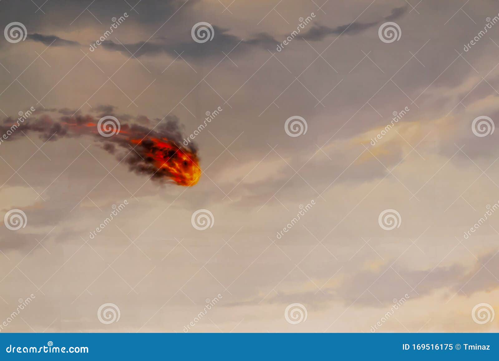 Meteor Stone at Sky Falling To Earth Stock Image - Image of atmosphere ...