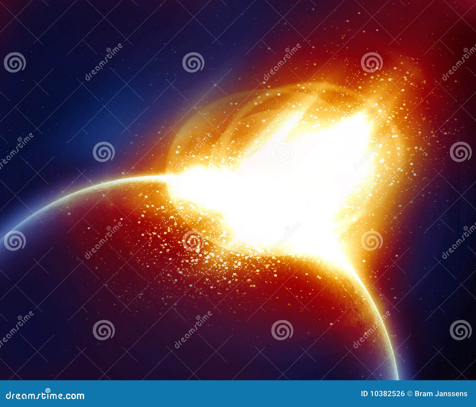 Meteor strike stock illustration. Illustration of strike - 10382526