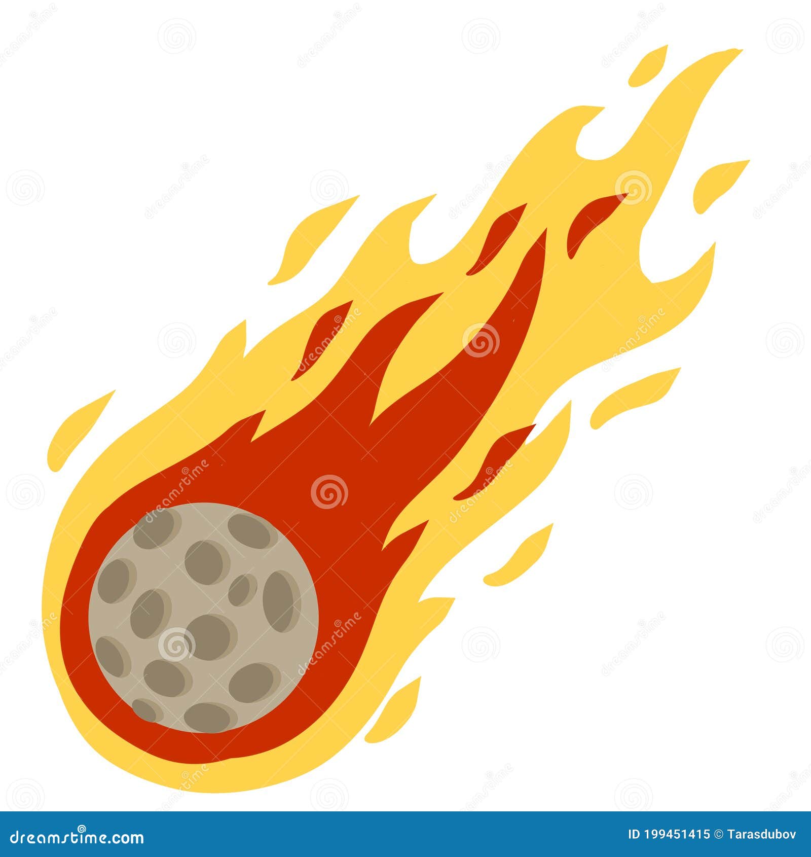 Fire Comet Logo Vector Illustration | CartoonDealer.com #125825800
