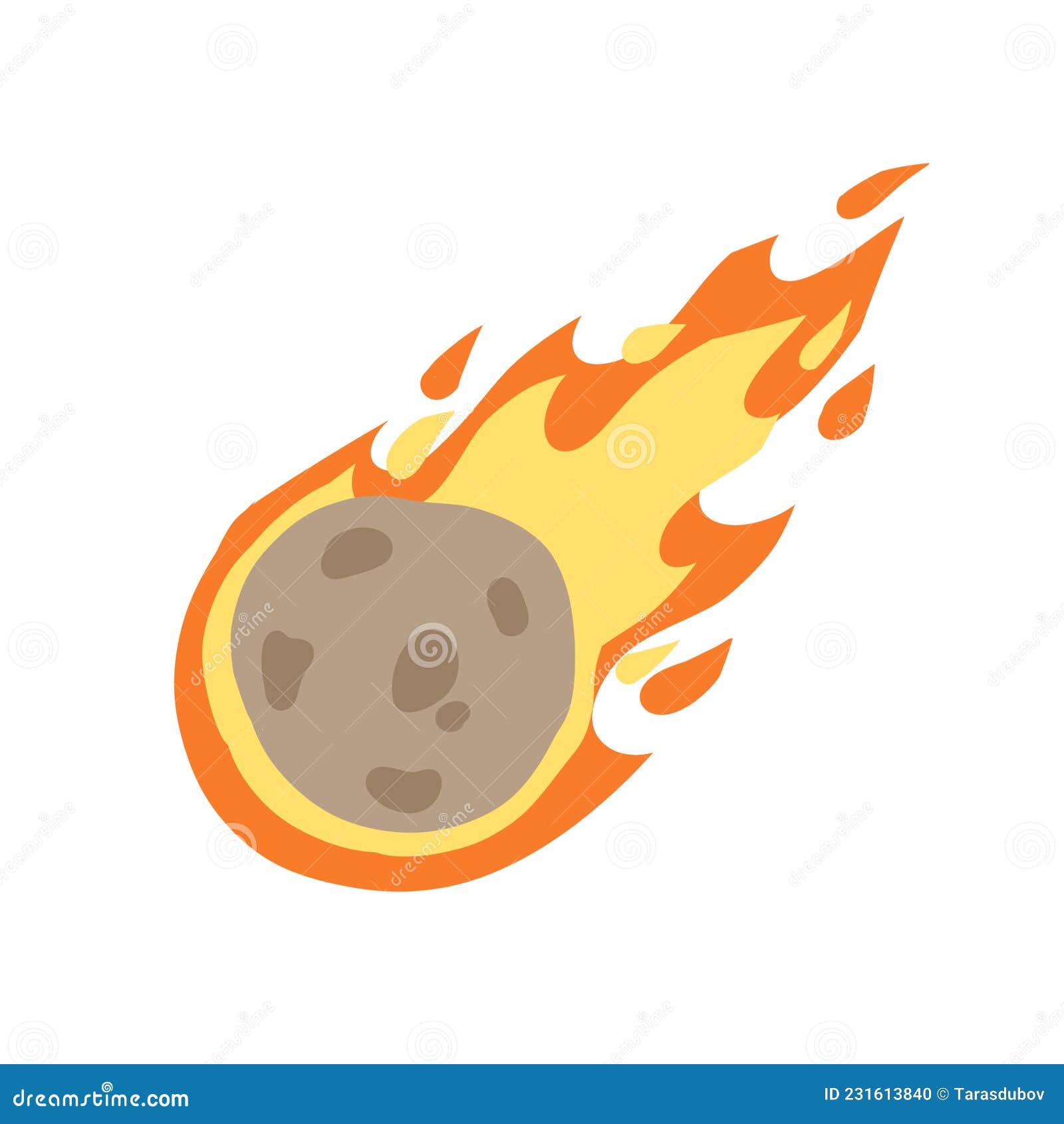 Fire Comet Logo Vector Illustration | CartoonDealer.com #125825800