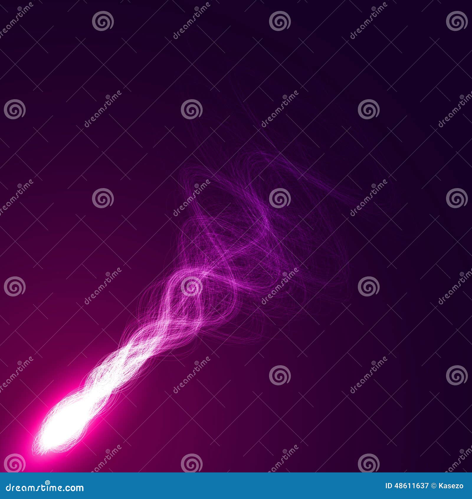 Meteor with twisting tails stock vector. Illustration of glowing - 48611637