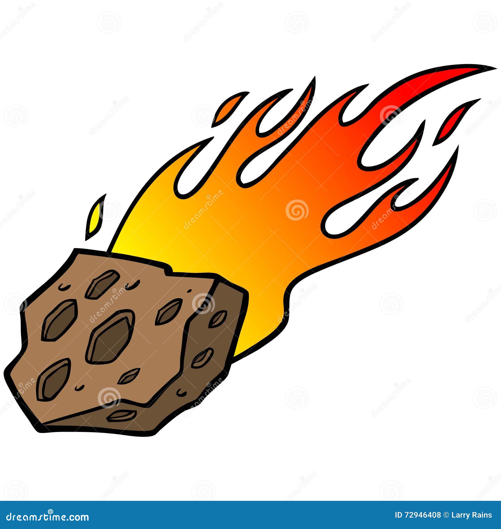 Meteor stock vector. Illustration of impact, motion, meteorite - 72946408