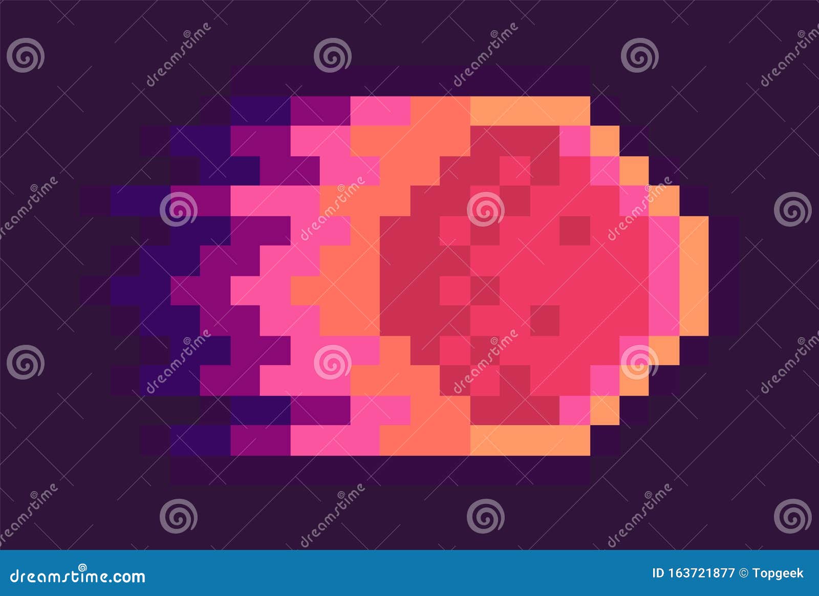 Planet Falling Meteor, Asteroid with Flame Vector Stock Vector ...