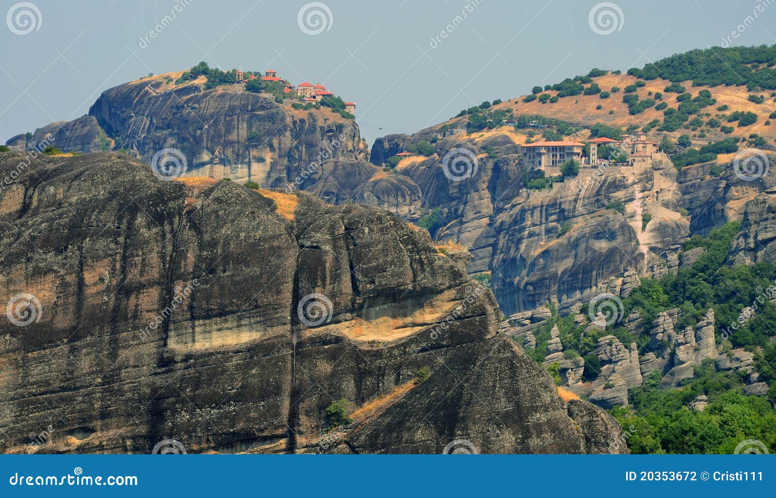 Meteora geological stock photo. Image of celibate, europe - 20353672