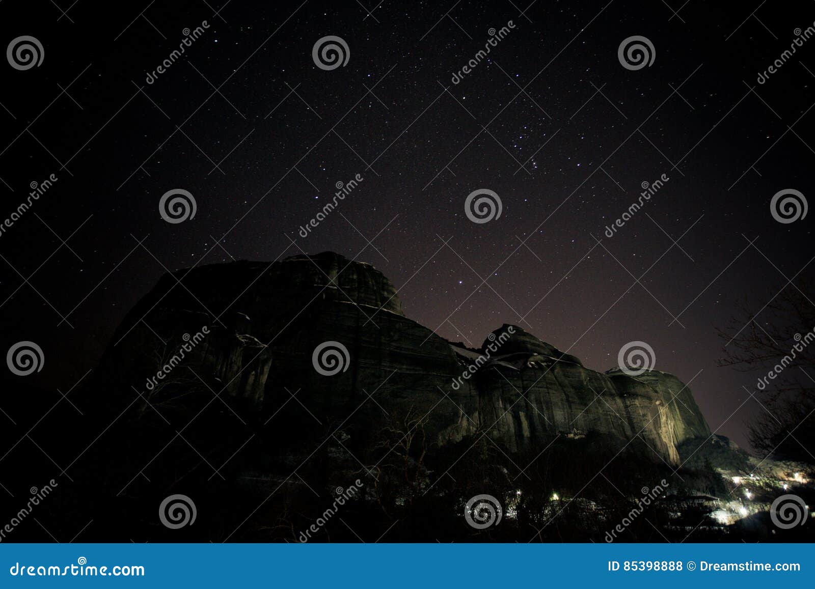 Meteora Greece stock photo. Image of starry, thessaly - 85398888