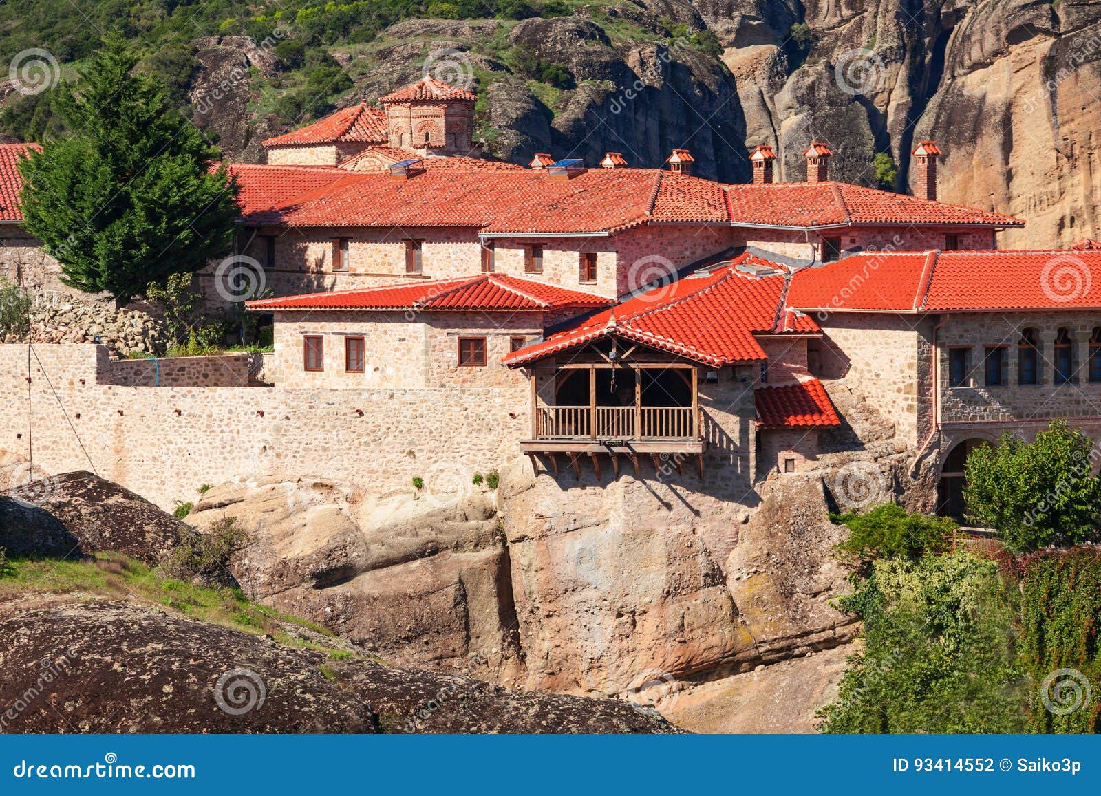 Meteora Monasteries Complex, Greece Stock Photo - Image of attraction ...