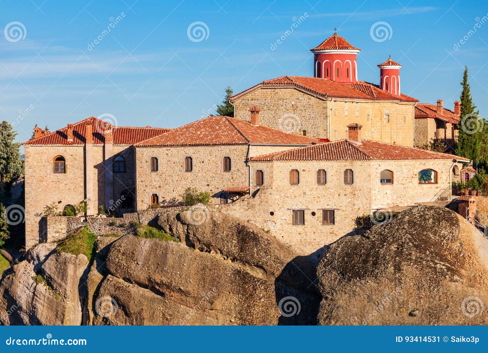 Meteora Monasteries Complex, Greece Stock Image - Image of church ...