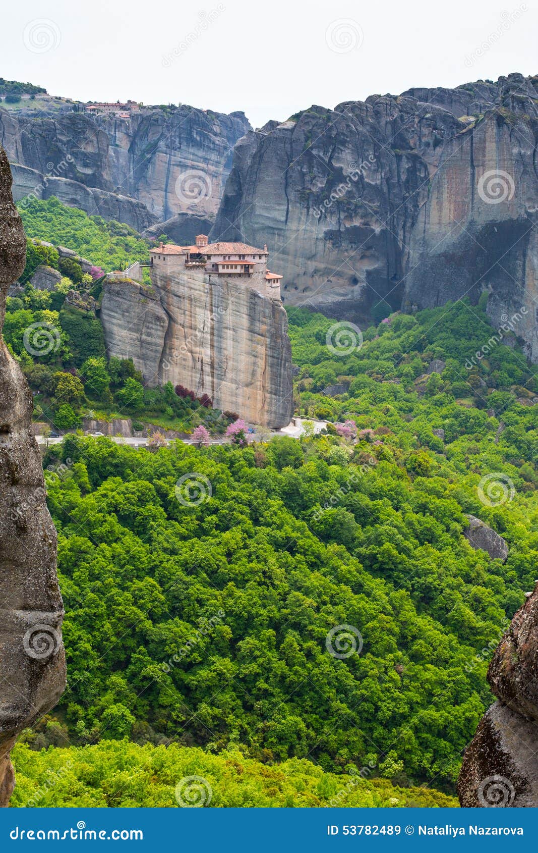 Meteora Monastery on the High Cliff, Greece Stock Image - Image of ...