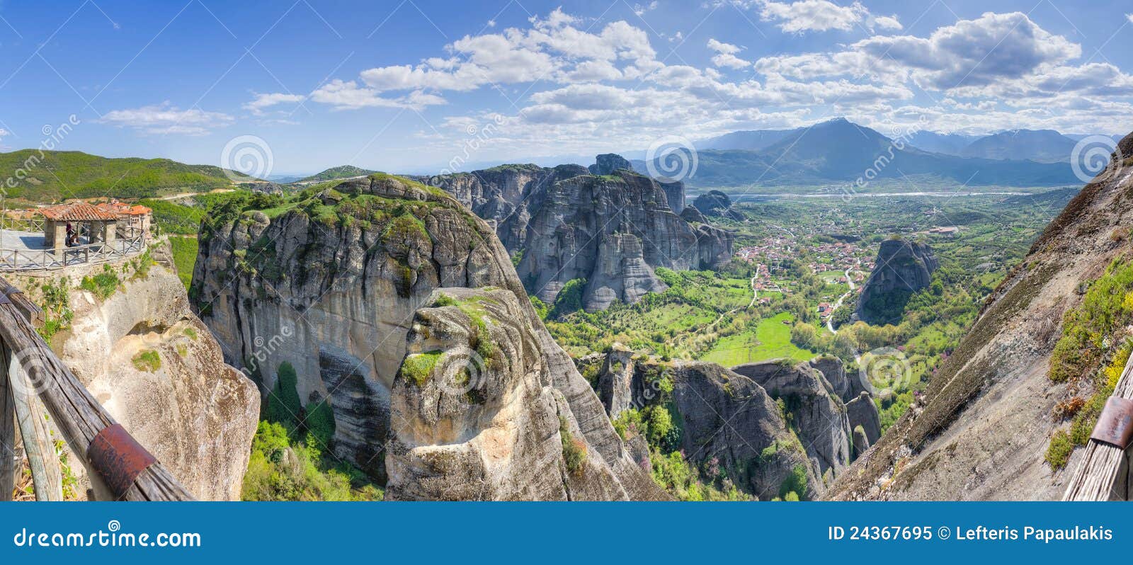 Meteora Panorama, Thessaly, Greece Stock Image - Image of kalambaka ...
