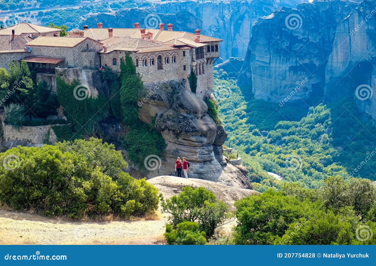 The Meteora Is A Rock Formation In Central Greece Editorial Photo ...
