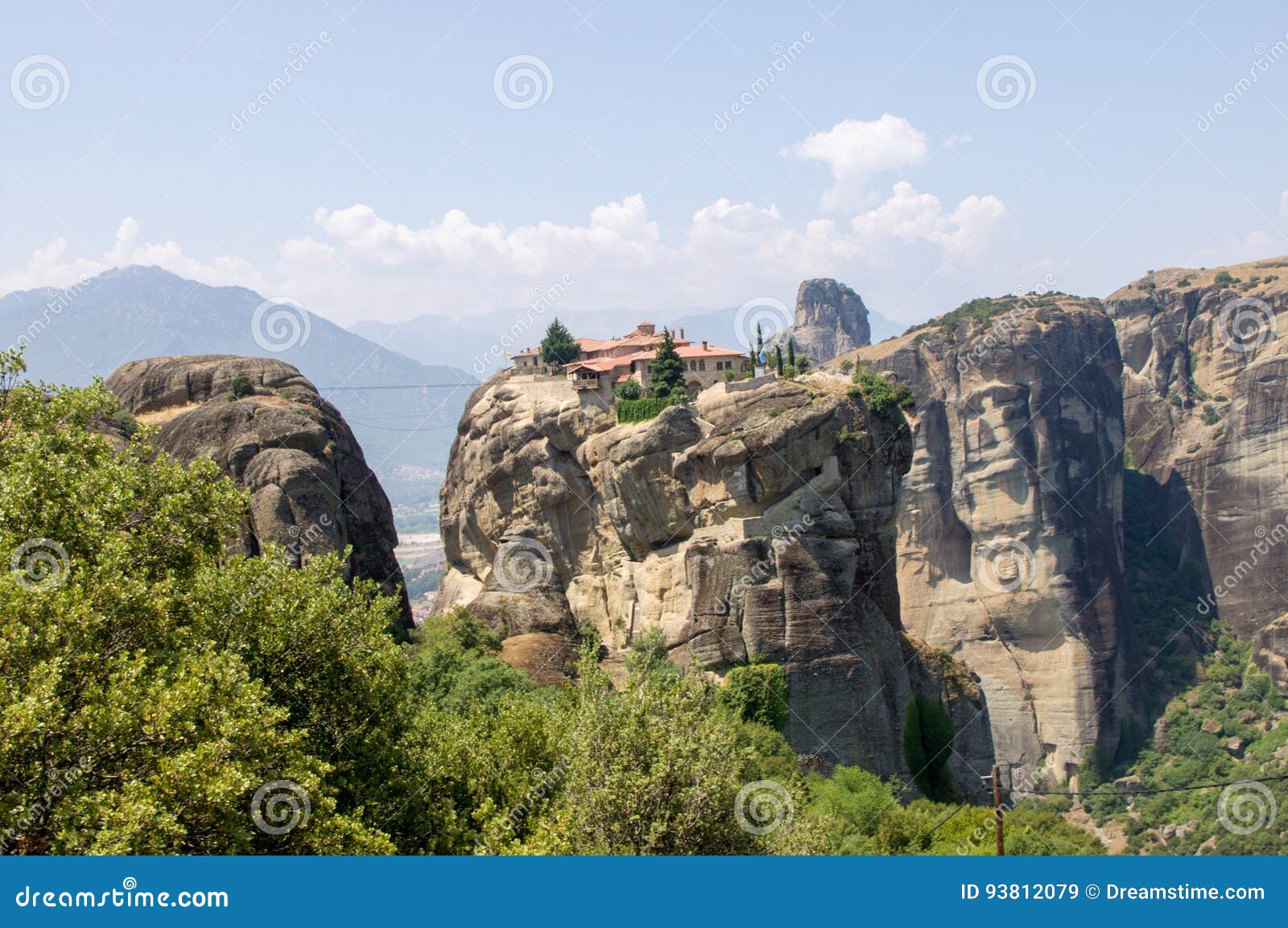 Meteora monasteries stock image. Image of greek, kalapaka - 93812079