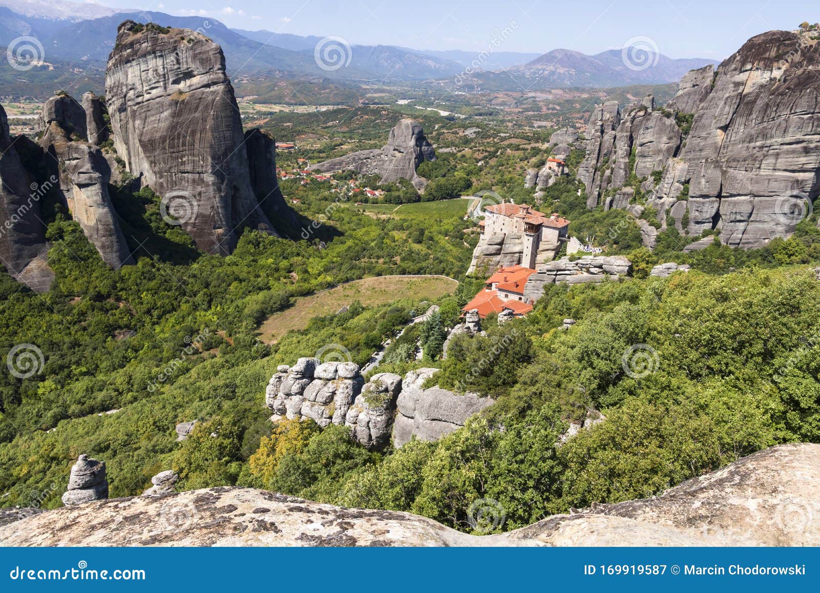 The Meteora - Rock Formation in Central Greece. Complex of Eastern ...