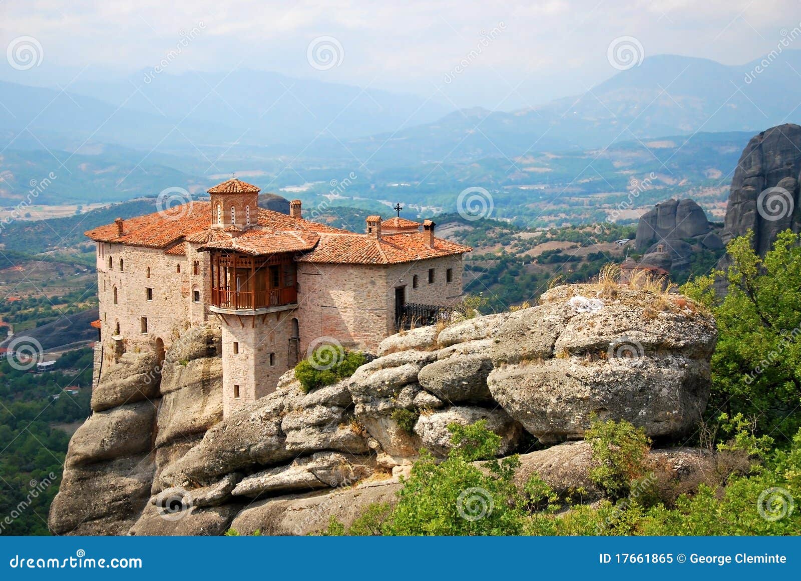 Meteora rocks,Greece stock image. Image of cloister, mountain - 17661865