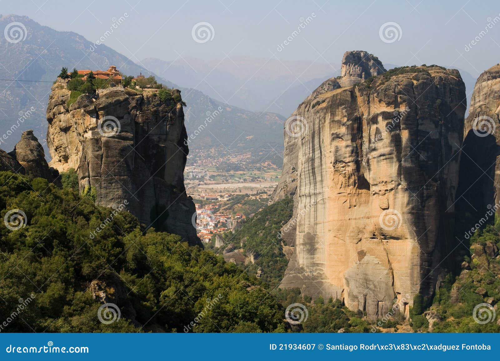 Meteora Rocks - Holy Trinity Stock Image - Image of cliff, roof: 21934607