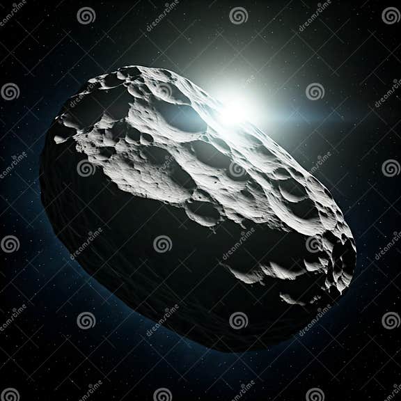 A Meteorite or Asteroid in Outer Space Stock Illustration ...