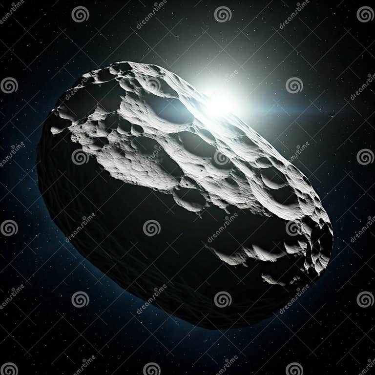 A Meteorite or Asteroid in Outer Space Stock Illustration ...