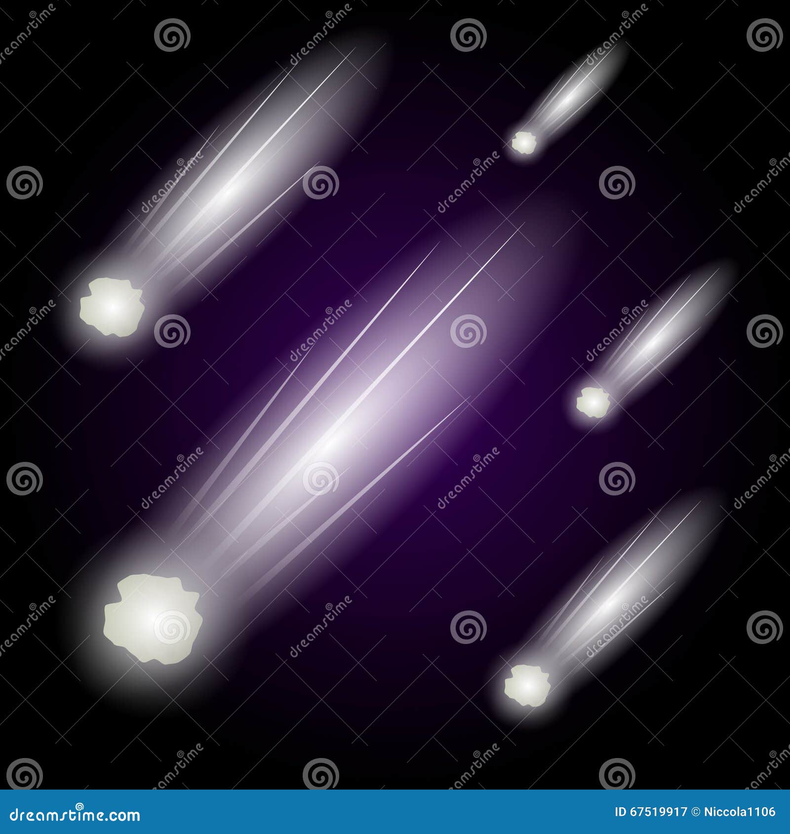 Meteorite Background Cartoon Vector | CartoonDealer.com #67519917