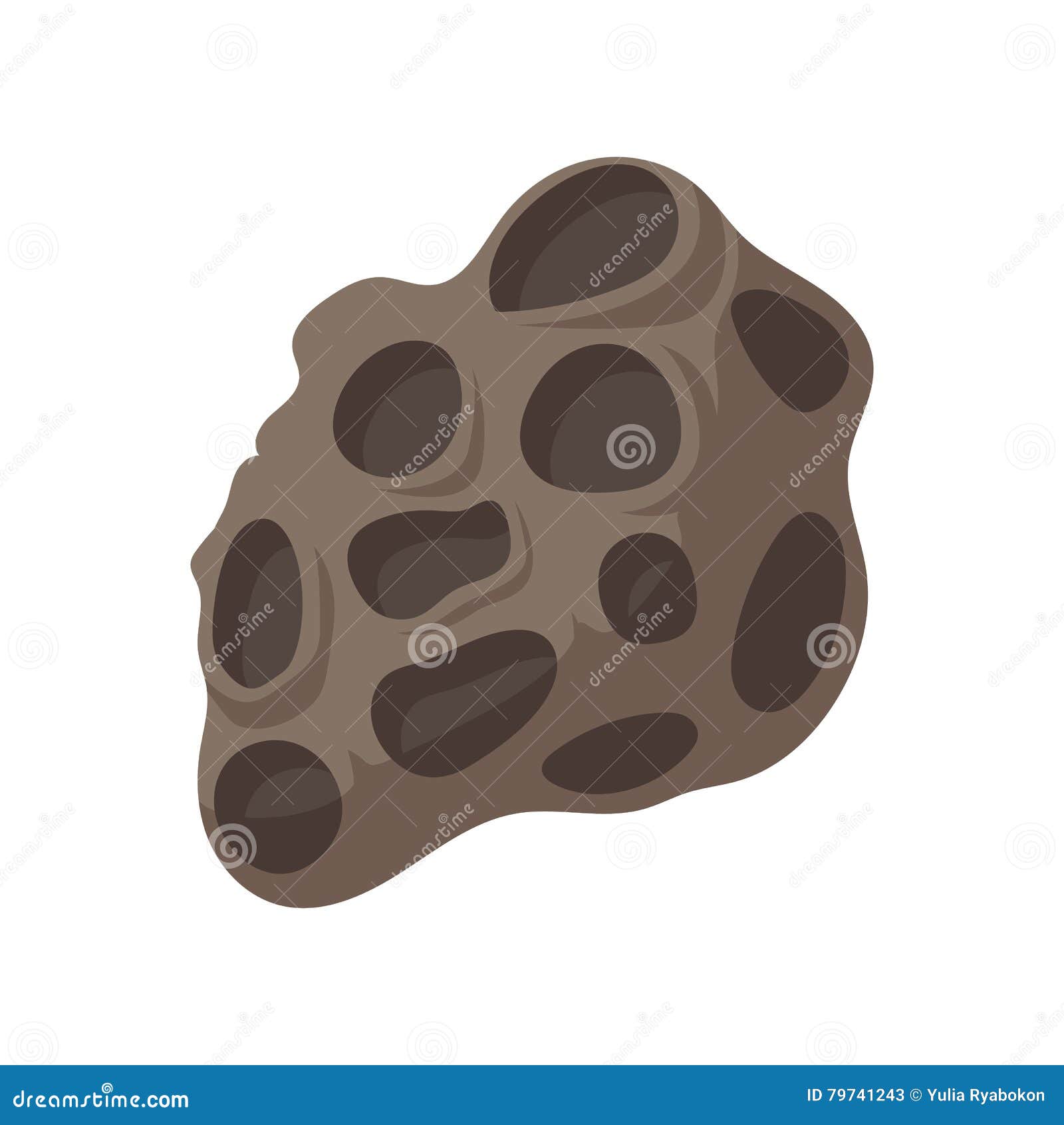 Meteorite cartoon icon stock vector. Illustration of element - 79741243