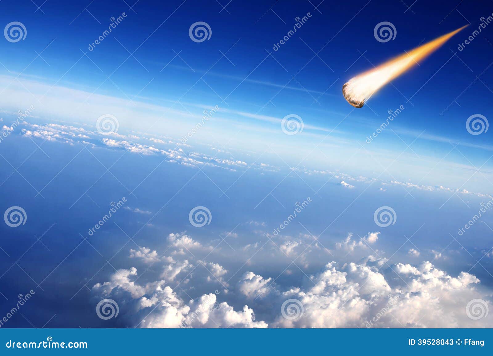 Meteorite Collide with the Earth Stock Image - Image of destruction ...